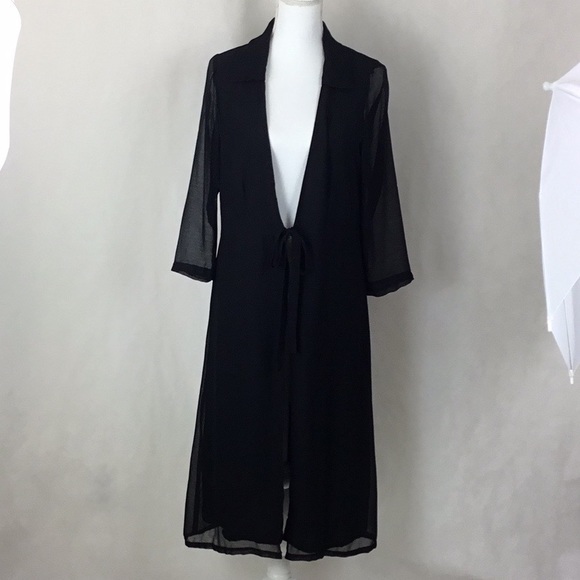 April Cornell | Jackets & Coats | Vintage April Cornell Black Sheer ...